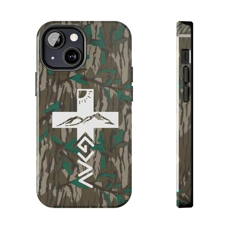 Mossy Oak Greenleaf Small Pattern God is Greater Camo Tough iPhone Case ...