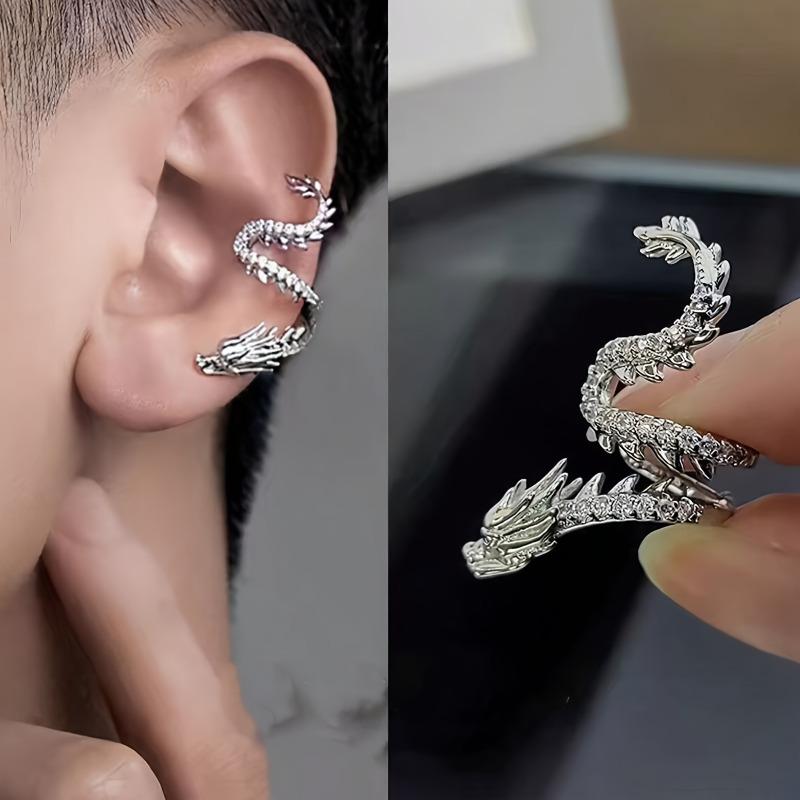 1 Pair of Chinese Zodiac Dragon Ear Cuffs, Sweet and Cool Dragon-Shaped ...