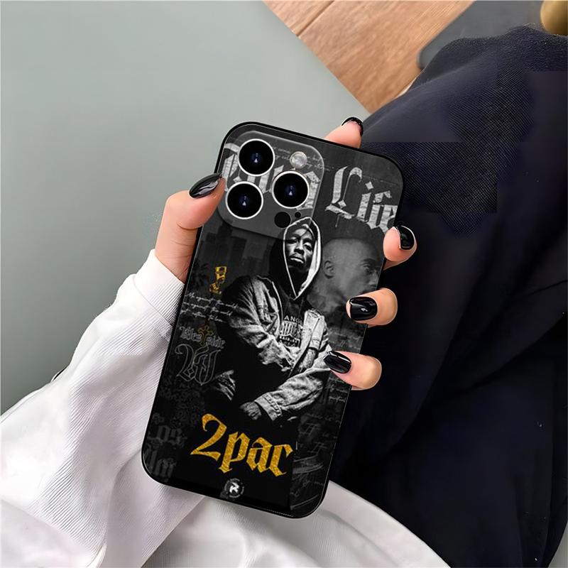 Rapper 2-Pac Shockproof TPU White Phone Case For iPhone 17/16/15/14/13 ...