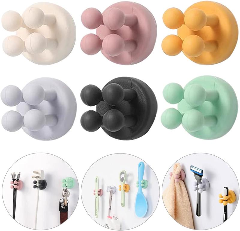 6 Pcs Silicone Toothbrush Holders - Multi-Function Hook Waterproof - TikTok Shop