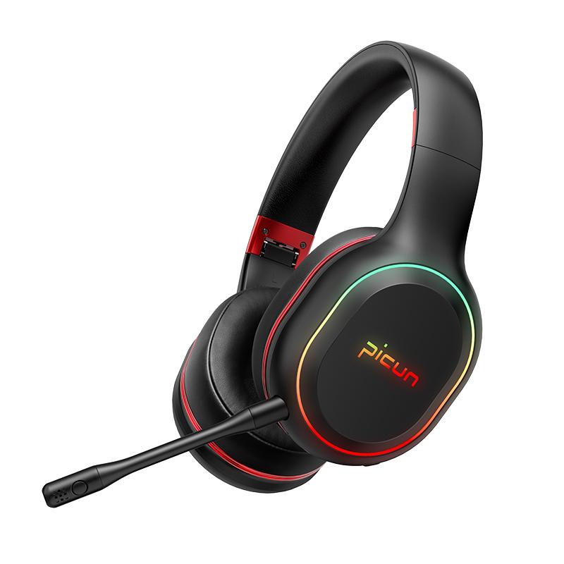 Picun P80X Wireless Gaming Headset – RGB LED Lights, Wireless & Wired ...