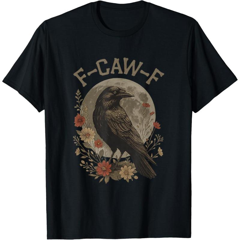 Funny F Caw F Raven Bird Saying Graphic F-Caw-F Crow T-Shirt - TikTok Shop