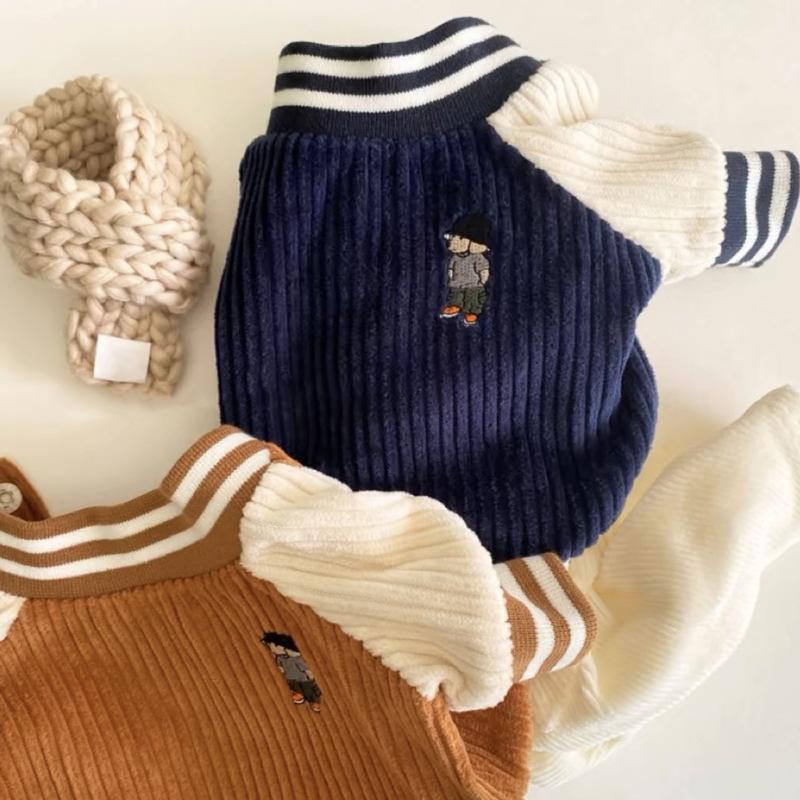 Cute Embroidered Pet Baseball Jackets Dog Clothes For Small Medium Cat ...