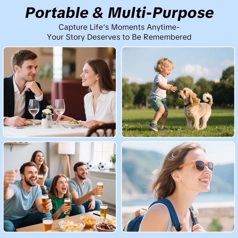 Portable 2.5K Ultra HD Video Recorder with 180 ° Rotating Lens ...