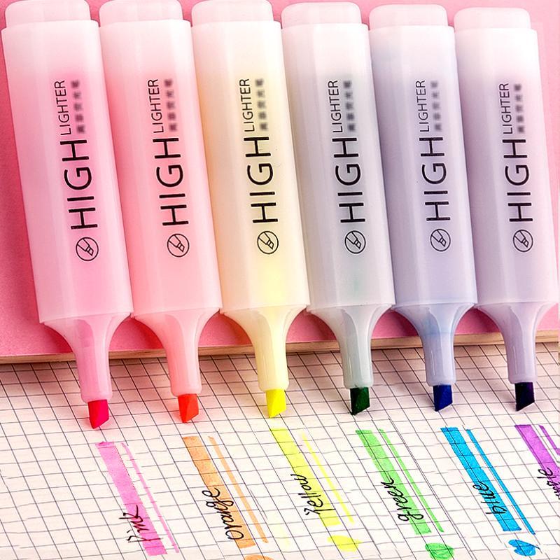 Multicolor Highlighters, 6 Counts Highlighter Pens, Mixed Color ...