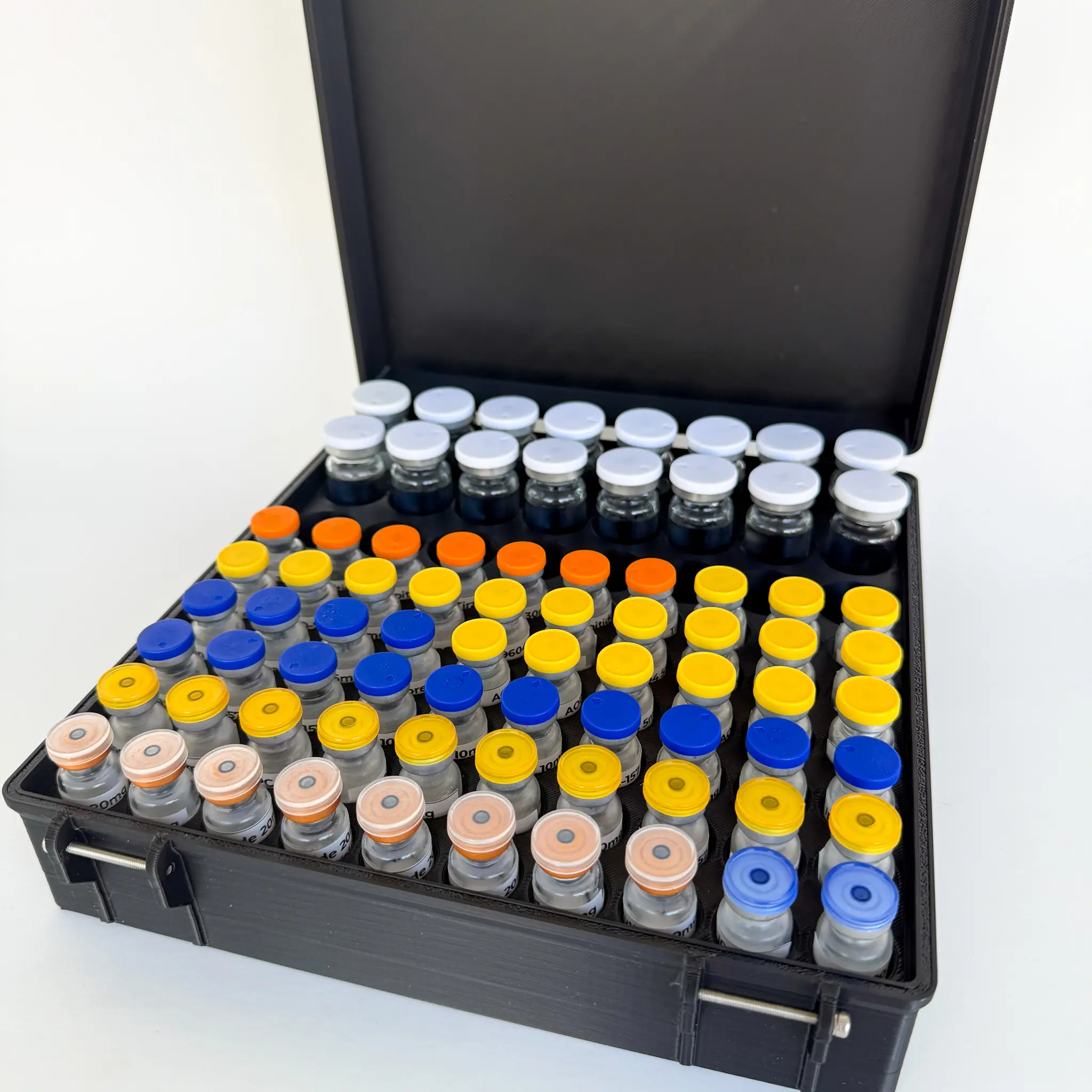 Large 24ct. 10mL, 60ct. 3mL Glass Vial Storage Box - Multiple Colors ...