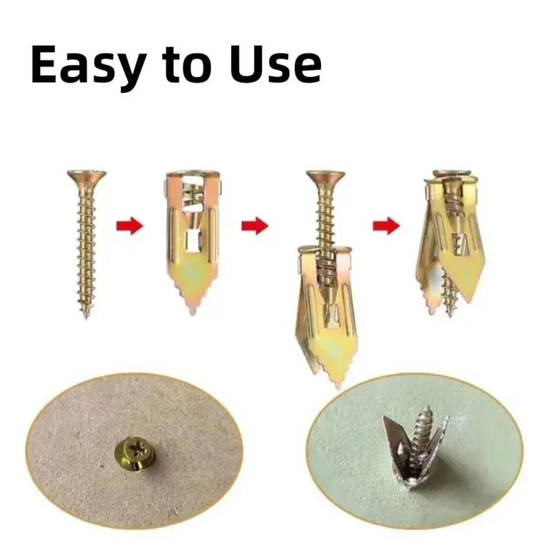 120pcs Count Drywall Self Drilling Anchors andScrews,Easy Application ...