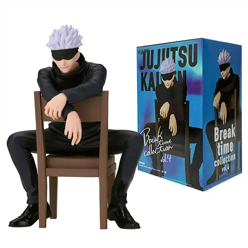 11cm Anime Jujutsu Kaisen Rest time 4 Gojo Satoru Figure Sitting Chair ...