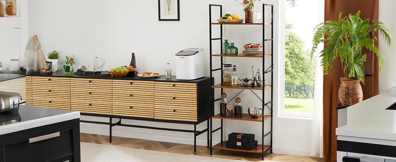 【Deal】Sweet Furniture 5 Tier Bookshelf: Modern Industrial Corner ...