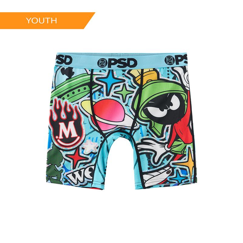 PSD Youth Boy's Marvin Stickers Boxer Brief - Soft, Breathable and ...
