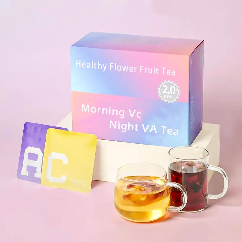 Beauty Tea Morning VC Night VA Tea 200g 20pcs Caffeine Free 10packs ...