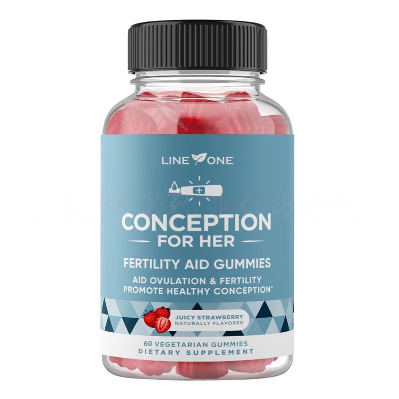 LINE ONE Conception For Her Fertility Aid Gummies - Juicy Strawberry ...