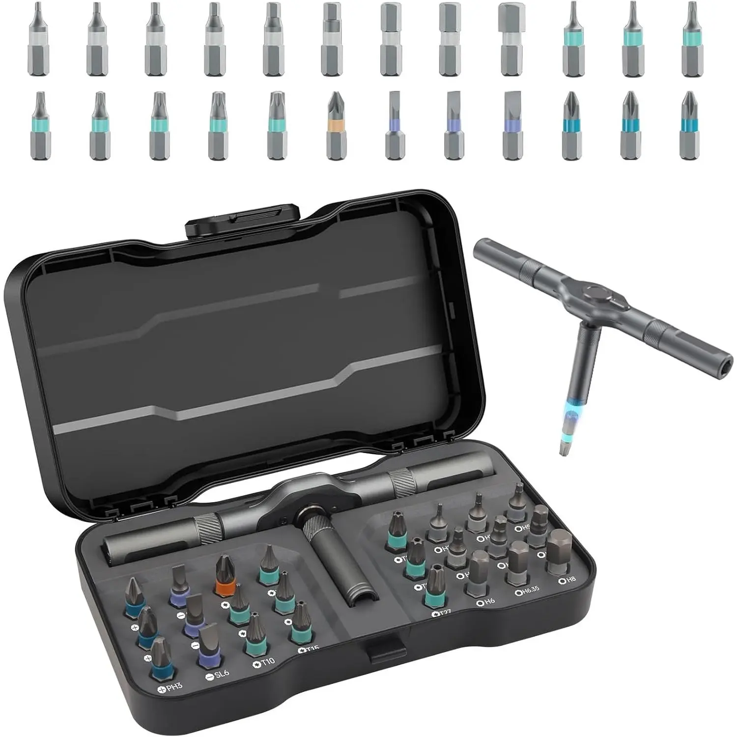 24 in 1 Set, Ratchet Mini Set with Multi Bits, Portable Sets Detachable ...