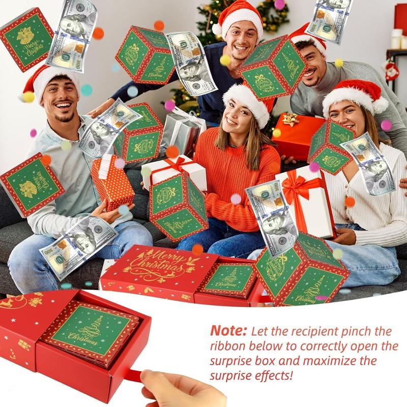 Christmas Money Exploding Box | DIY Folding + Confetti (Red, All Ages ...