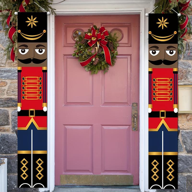 Christmas Nutcracker Banner, Nutcracker Christmas Porch Sign, Xmas Door ...
