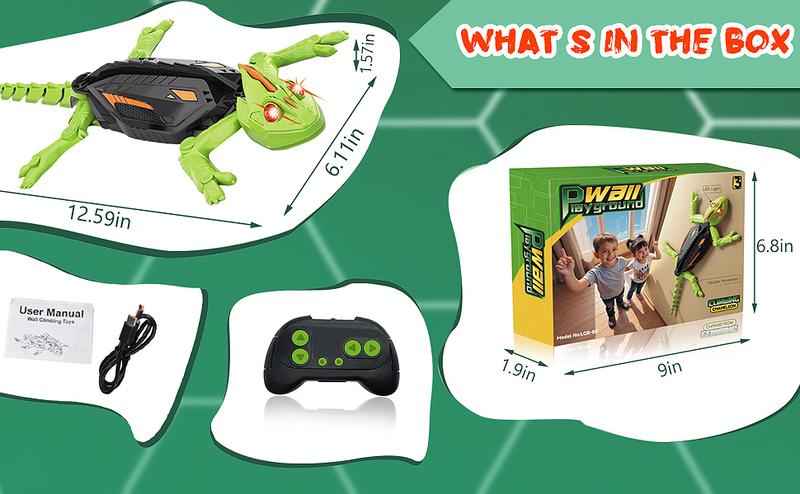 Wall Climbing Gecko, Wall Crawler Gecko RC Toy For Age 8-13 - Realistic ...