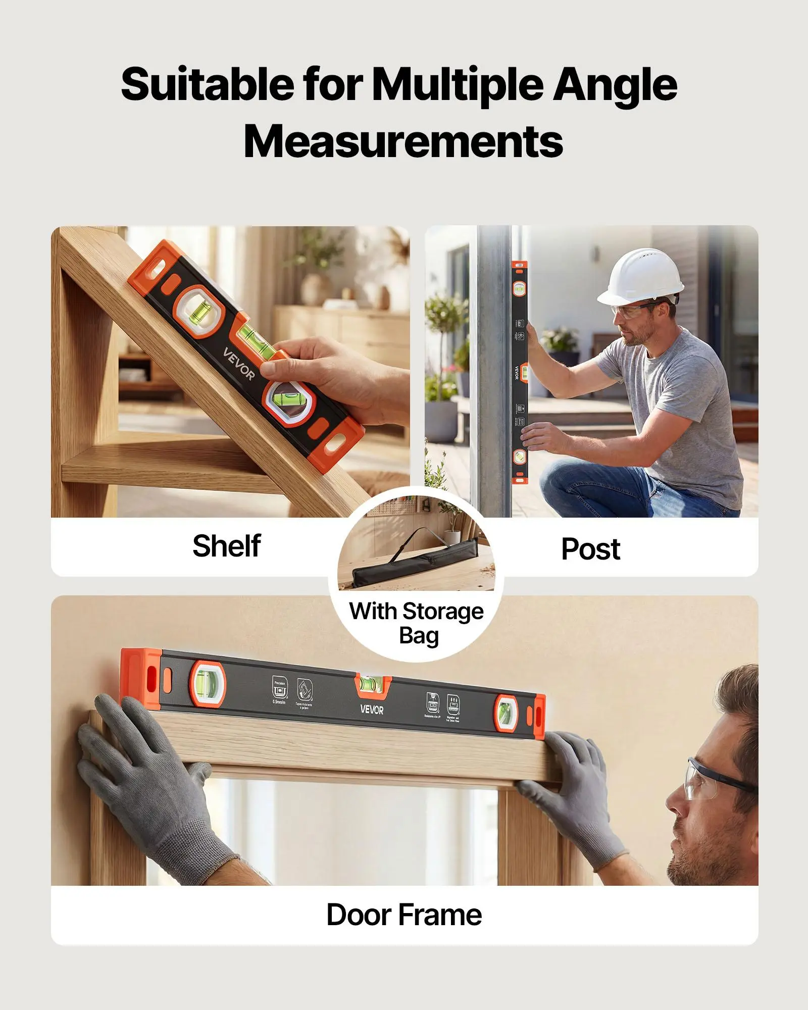 【fathersdaygift】VEVOR Torpedo Level, 3-Piece Included 9/16/24 in ...