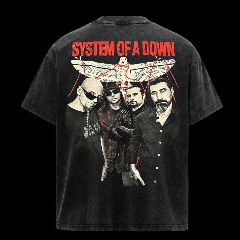 Vintage 2000s System of a Down SOAD Members Big Graphic Logo Band T ...