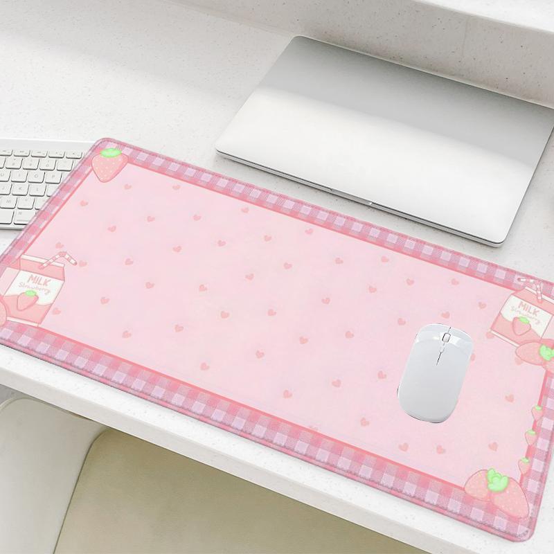 Cute Strawberry Pattern Mouse Pad, Rectangle Gaming Mouse Pad, Office ...