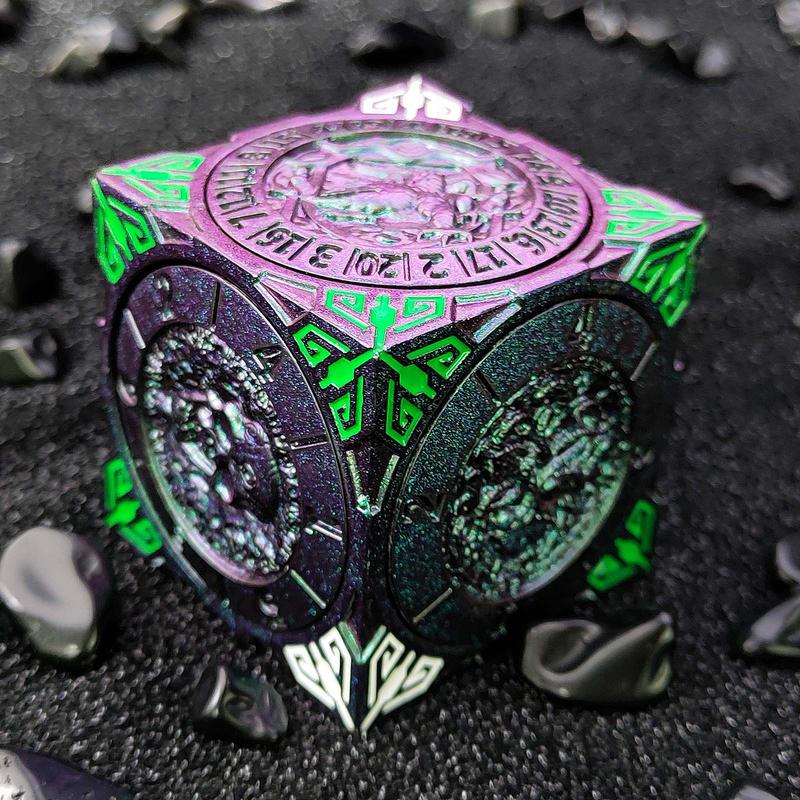 YEMEKO Legendary DND Dice Cube - 7-in-1 Metal Spinner with Dragon ...
