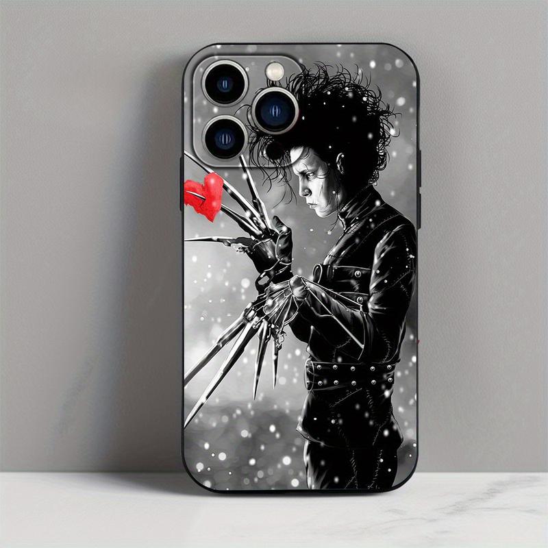 E-Edward S-Scissorhands Cool Black Phone Case,For iPhone 17/16/15/14/13 ...
