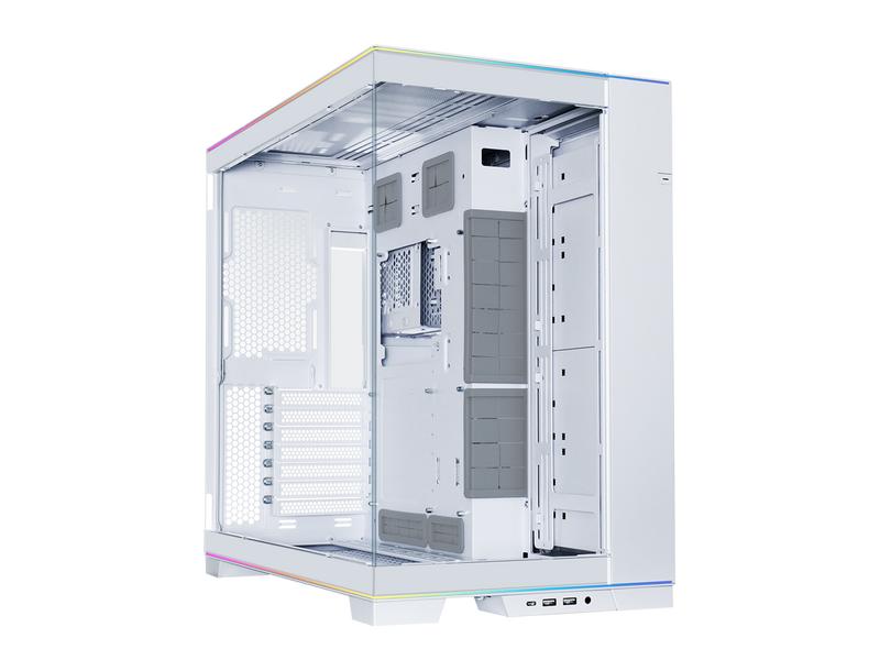 LIAN LI O11 EVO RGB White Aluminum / Steel / Tempered Glass ATX Mid ...