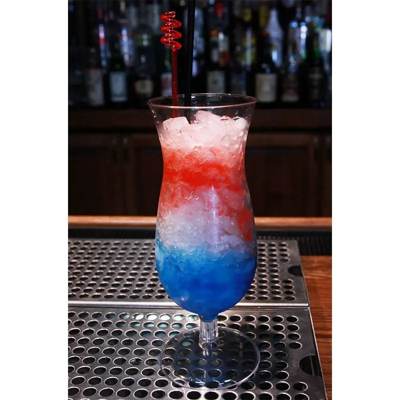 Plastic Hurricane Glass - 14oz Disposable Drinkware for Tropical ...