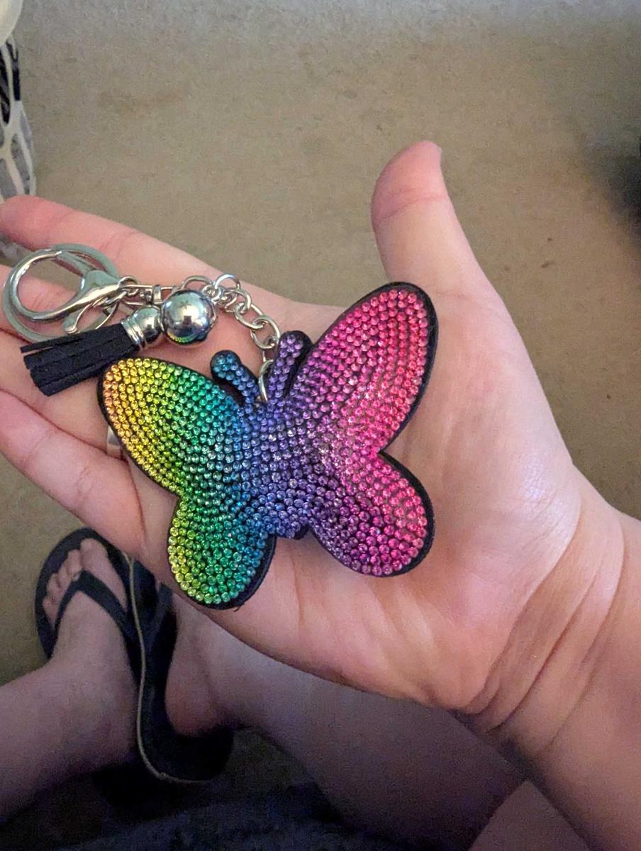 Decorative Iris Keychain Charm - Elegant Design for Decor and ...