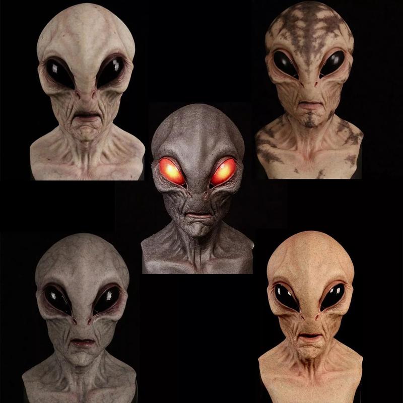 Ultra Realistic Alien Latex Mask - TikTok Viral Horror Costume, 3D ...