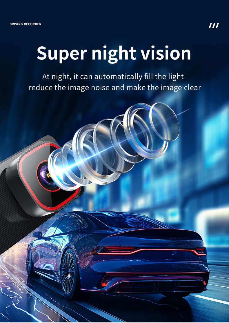 VAVUPO 3-Channel Dash Cam with Front Rear Cabin Video 1080P HD Loop ...