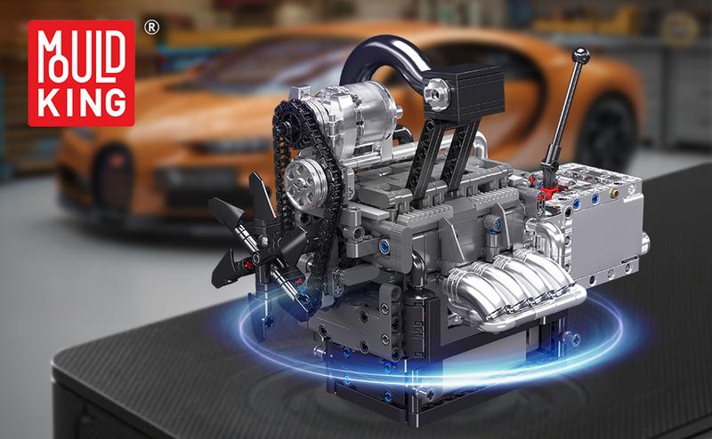 Mould King 10212 MOC Technik Creative Motor Toy Contraption Rotor Motor ...
