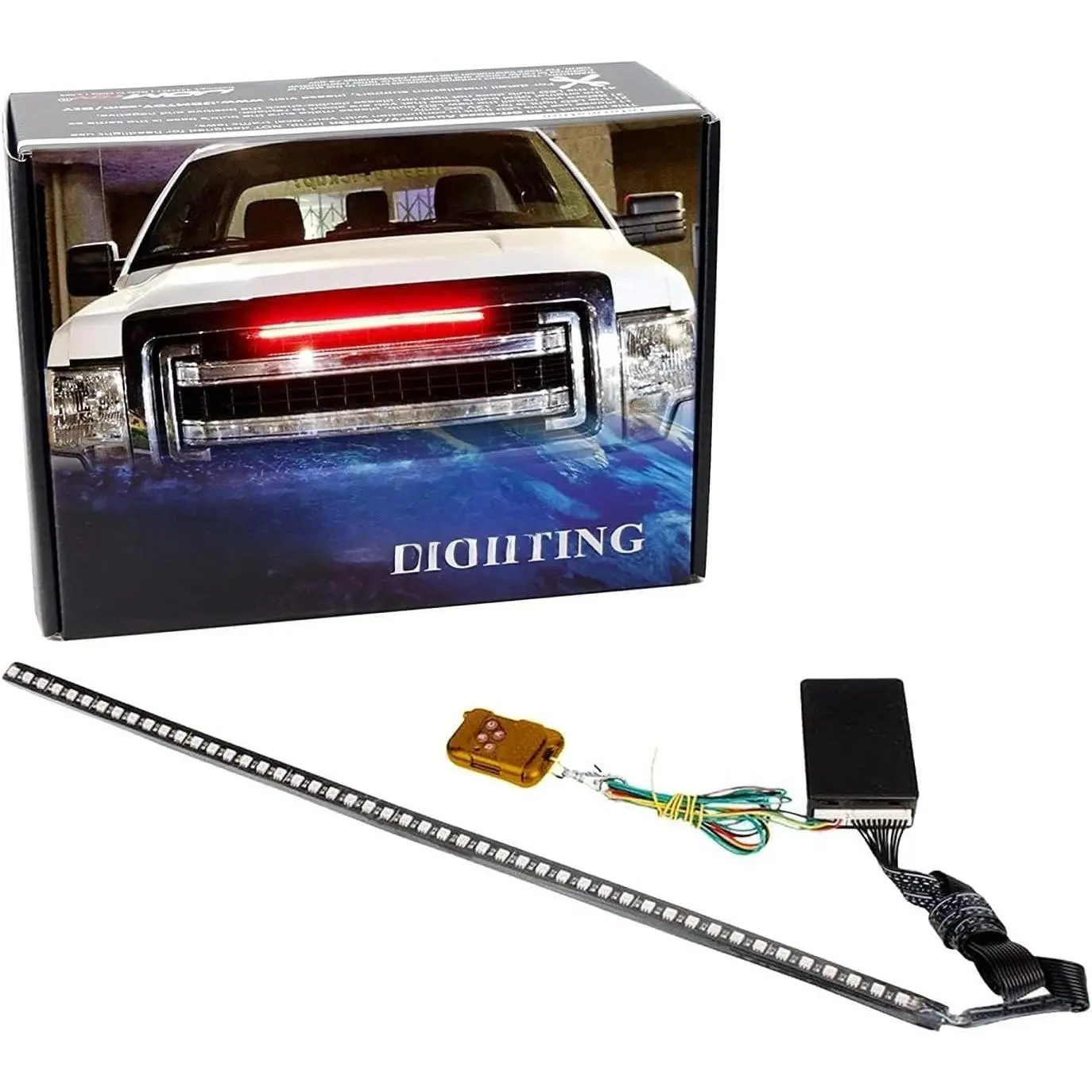 20 inches 48-LED RGB LED Knight Rider Scanner Lighting Bar Compatible ...