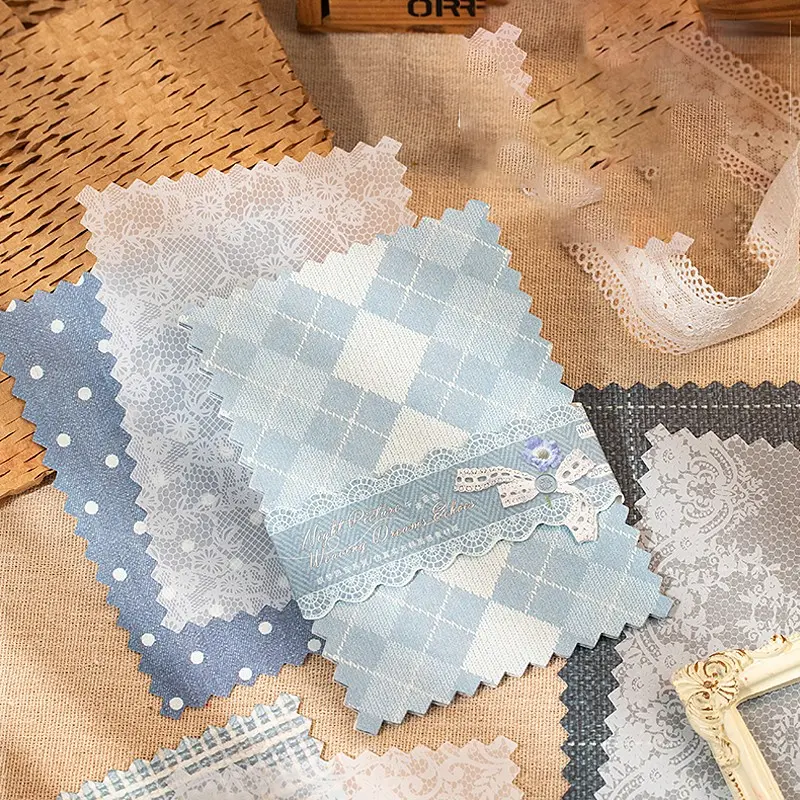 4 Pack Fabric Texture Paper Cards, Creative DIY Scrapbook Material ...