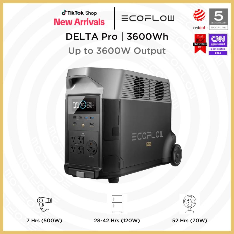 DELTA Pro, 3600Wh, 3600W Output, EcoFlow Portable Power Station, 2.7H ...