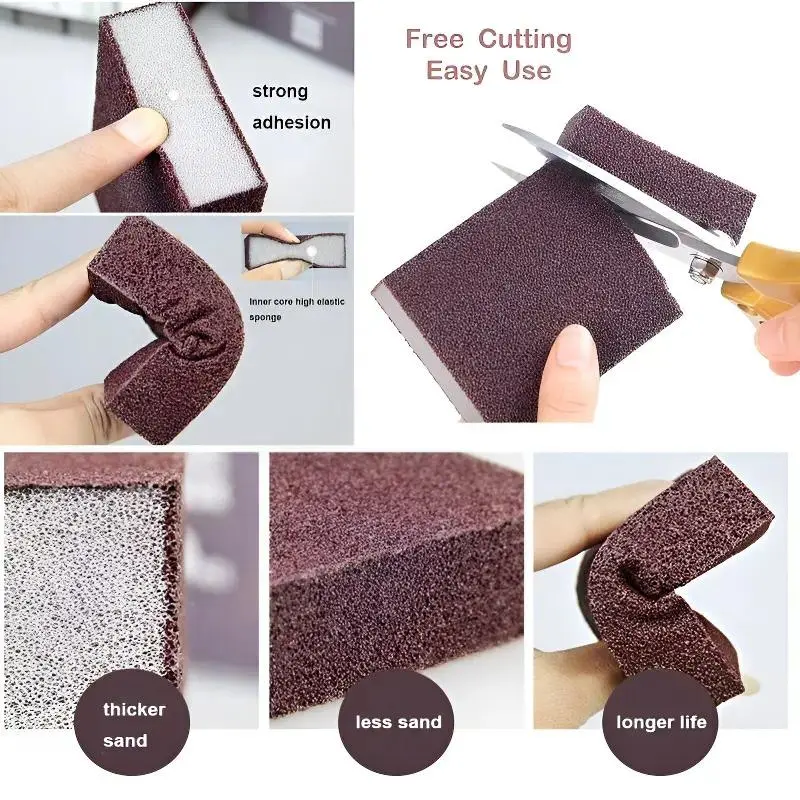 【Summervibes】3 Pack Magic Emery Cleaning Sponge Rust Remover for ...