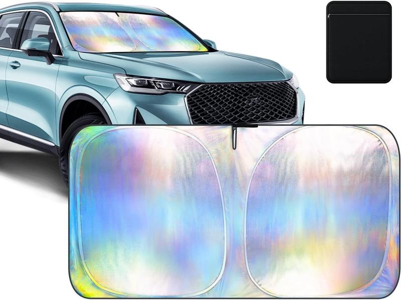 [2025 Upgraded] Laser Reflective Windshield Sunshade | Thickened UV ...