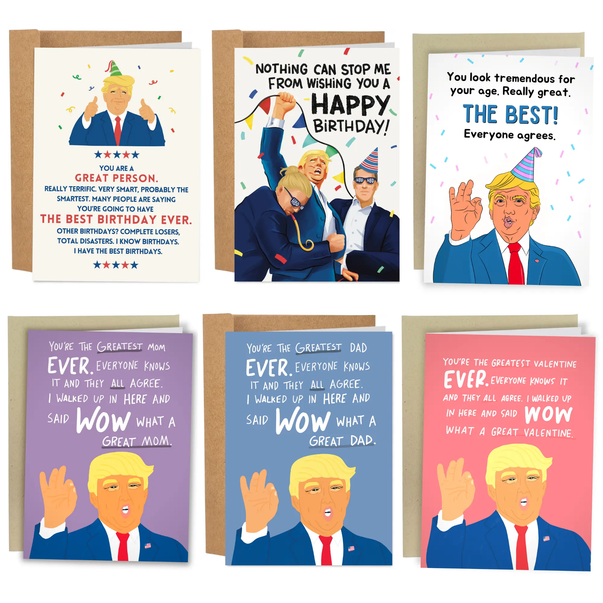Donald Trump Box Set of Greeting Cards - 1 Full Year of President ...