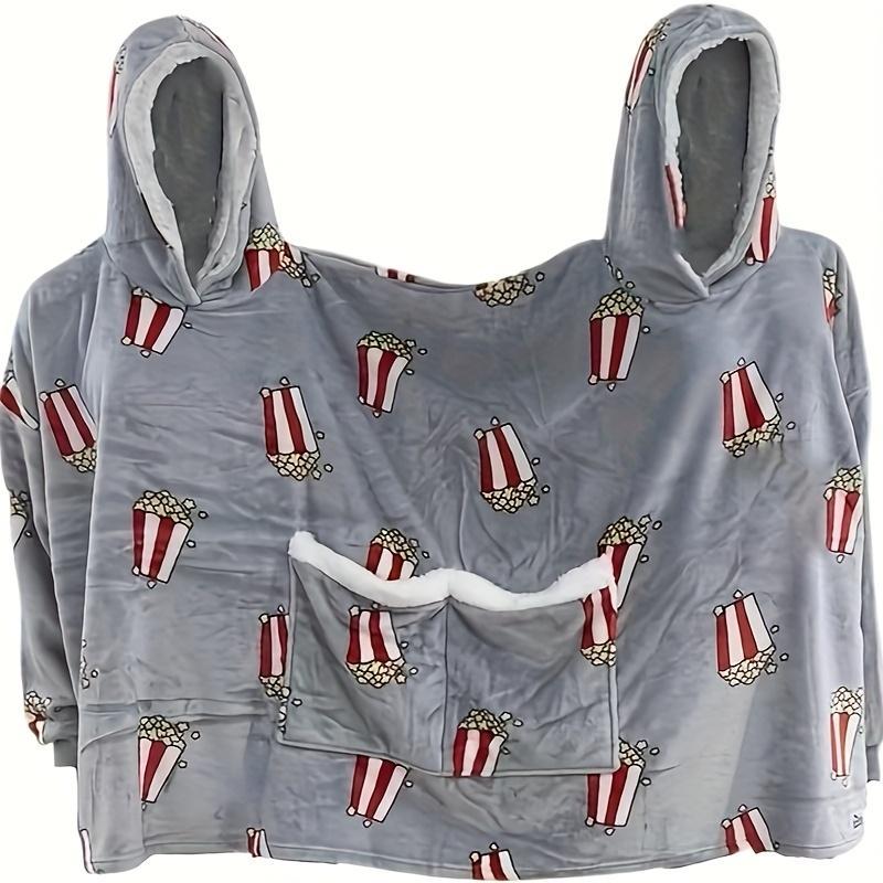 Couples Hoodies Pajamas, Oversized Matching Onesies Sweatshirts, Two ...