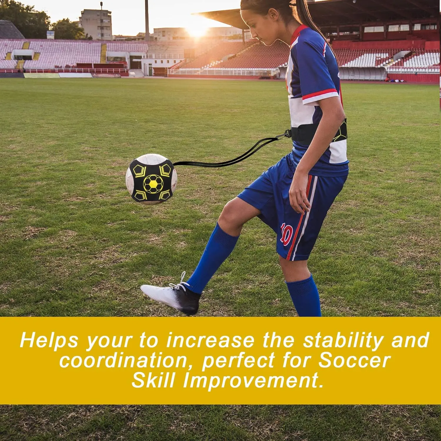 Solo Soccer Kick Trainer, Kick Hands Free Solo Soccer Trainer for Adult ...