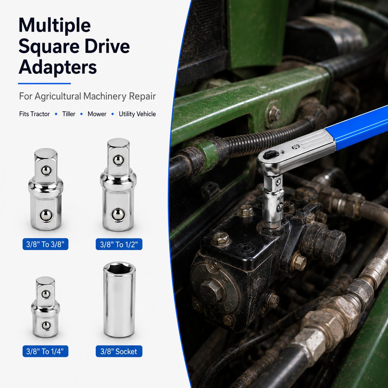 Blue Alloy Steel Manual Connector Handle - Low Profile Hardware, Chrome ...