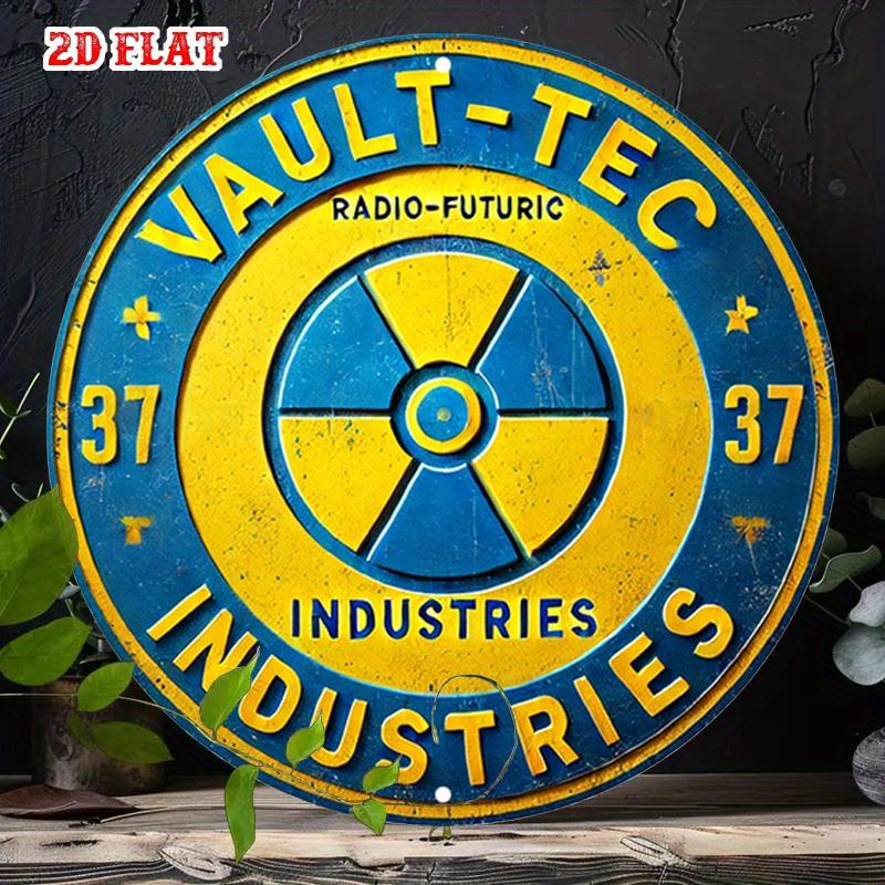 1pc Vintage metal sign, 2D PlaneVault-Tec Retro Industrial Style Metal ...