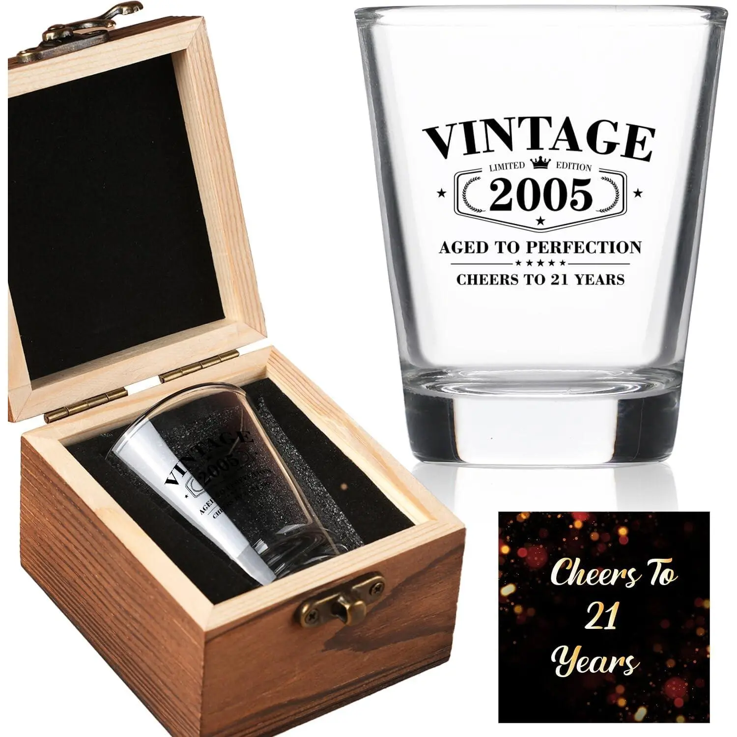 21st Birthday Gifts for Him 2026- Limited Edition 2005 Shot Glass with ...