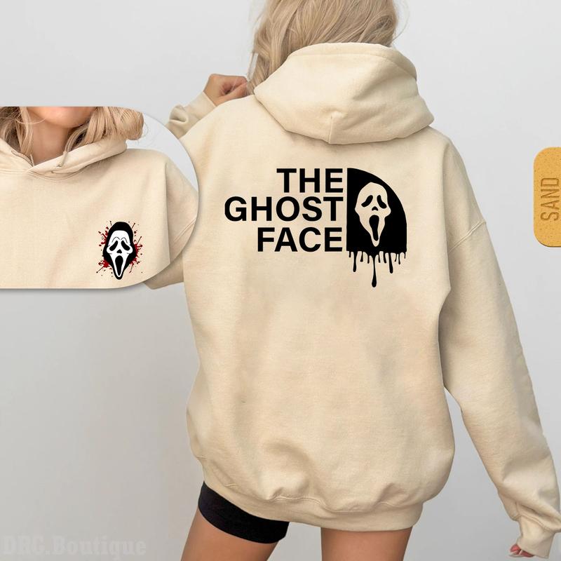 Scream Movie Ghost Face Swoosh Sweatshirt, 2 Side Halloween Ghost Face ...