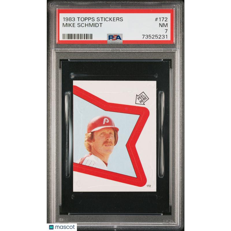 Mike Schmidt PSA 1983 Topps Stickers Baseball #172 7 73525231 | Black ...