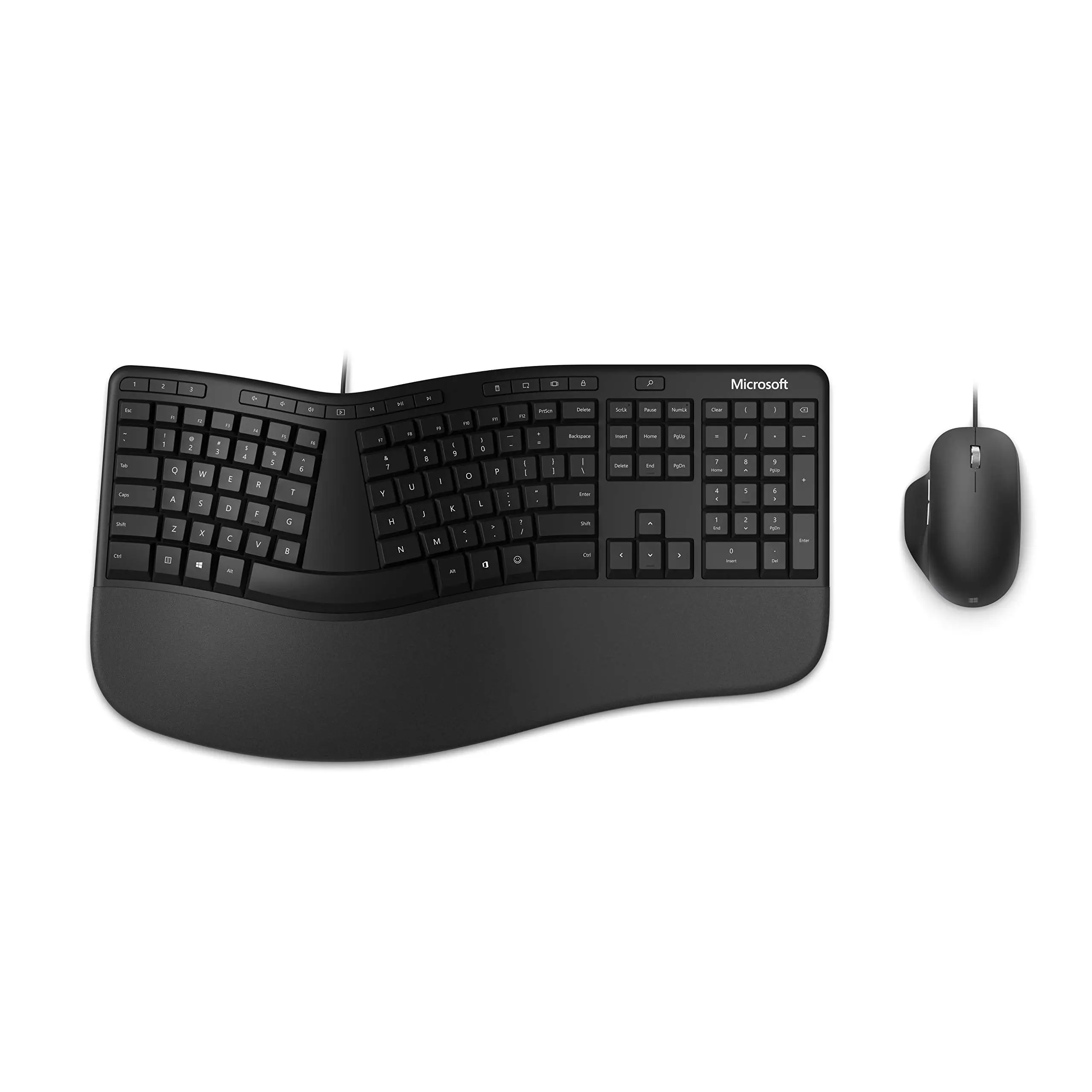 Microsoft Ergonomic Desktop - Black - Wired, Comfortable, Ergonomic ...