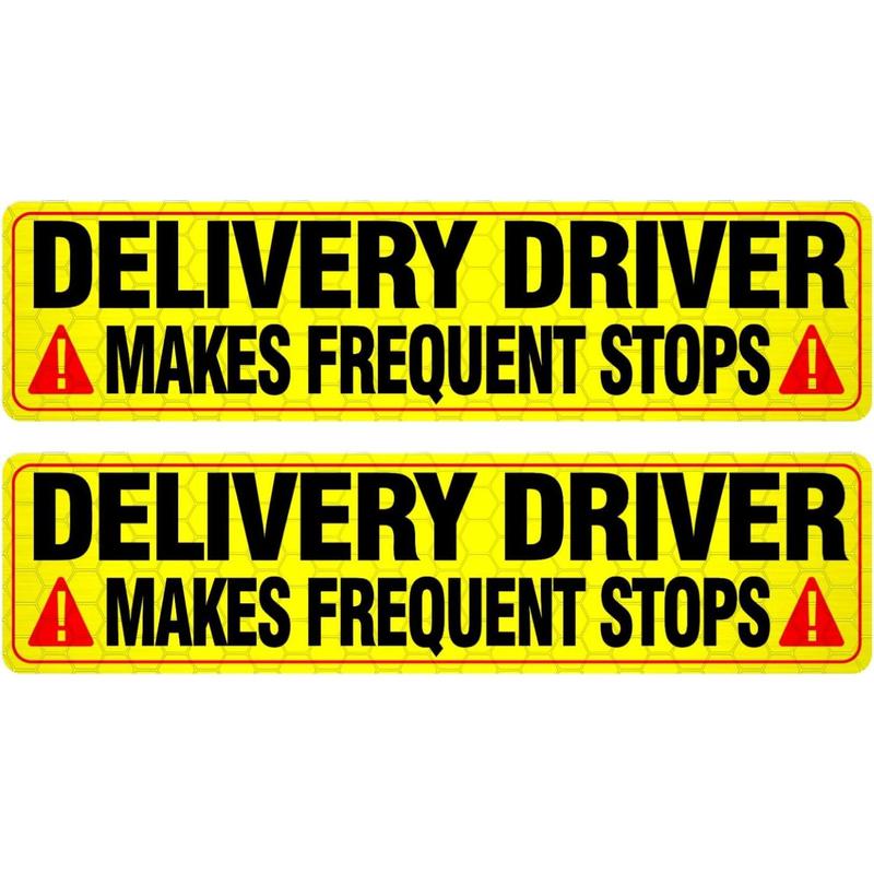 2 Pack Heavy Duty Magnetic Delivery Vehicle Frequent Stops Signs (2*12 ...