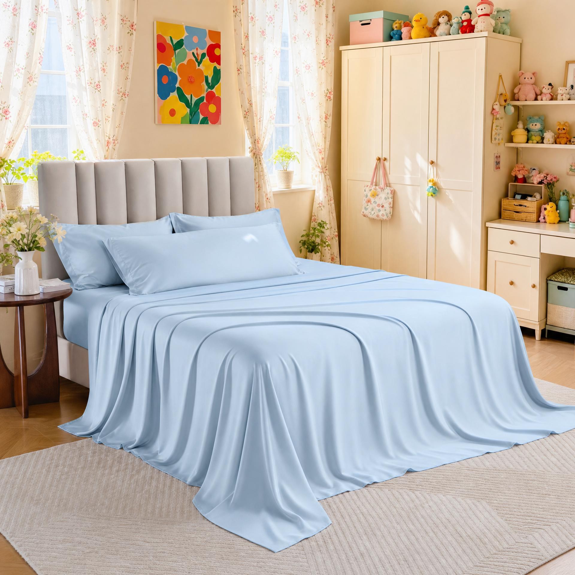 Cosybay 6pcs Cooling Sheets Set - Bamboo Bed Sheets Set Queen Size ...