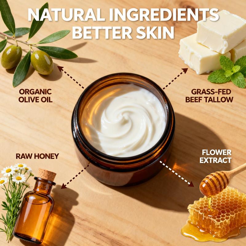 LANYAN Tallow and Honey Balm, Grass-Fed Beef Tallow for Skin | Face ...