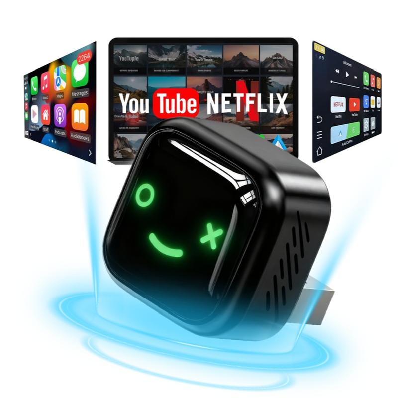 Wireless CarPlay Adapter for iPhone/Android, 2-in-1 Wireless Dongle ...