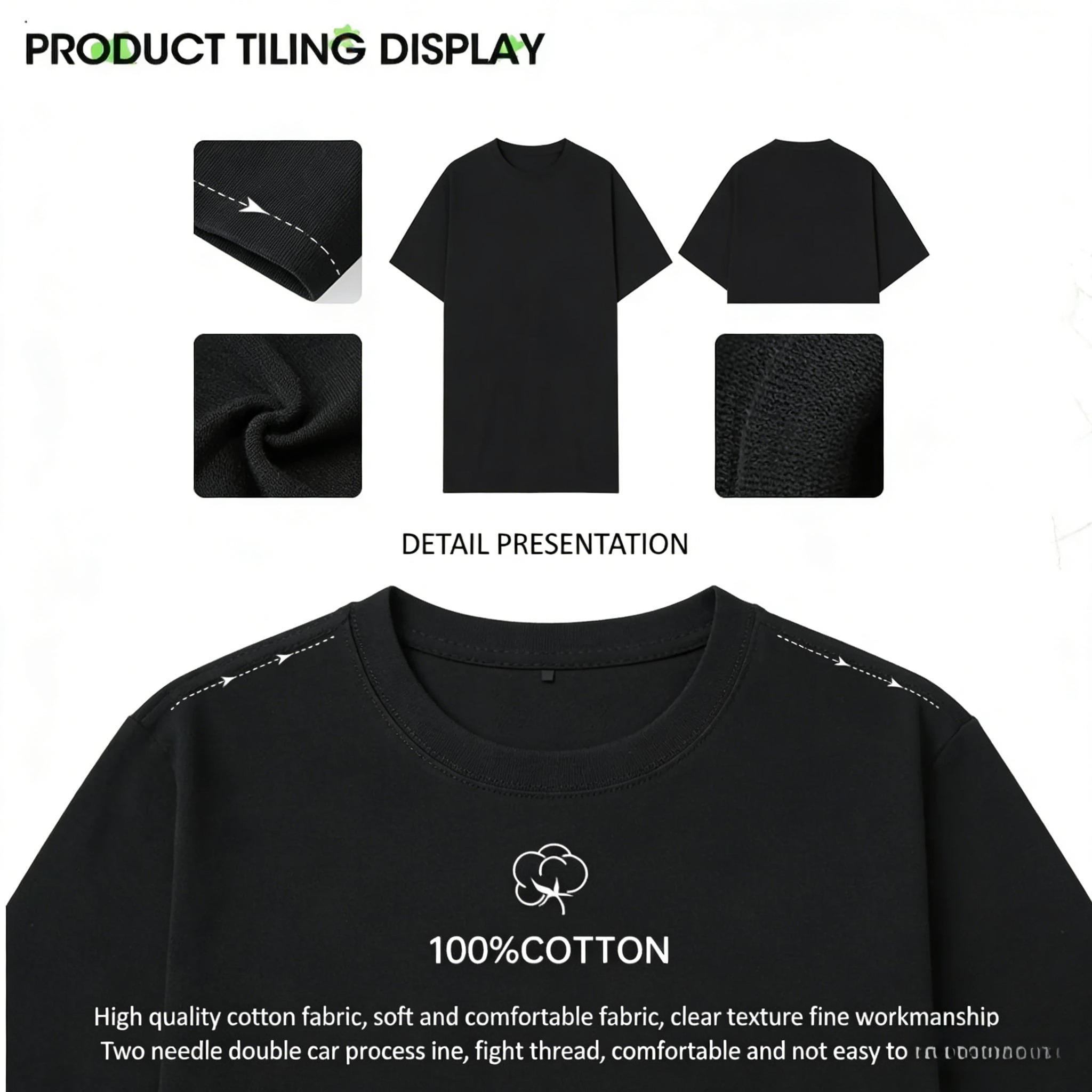 Men's Cross & Letter Print Round Neck Tee, Casual Street Short Sleeve T ...